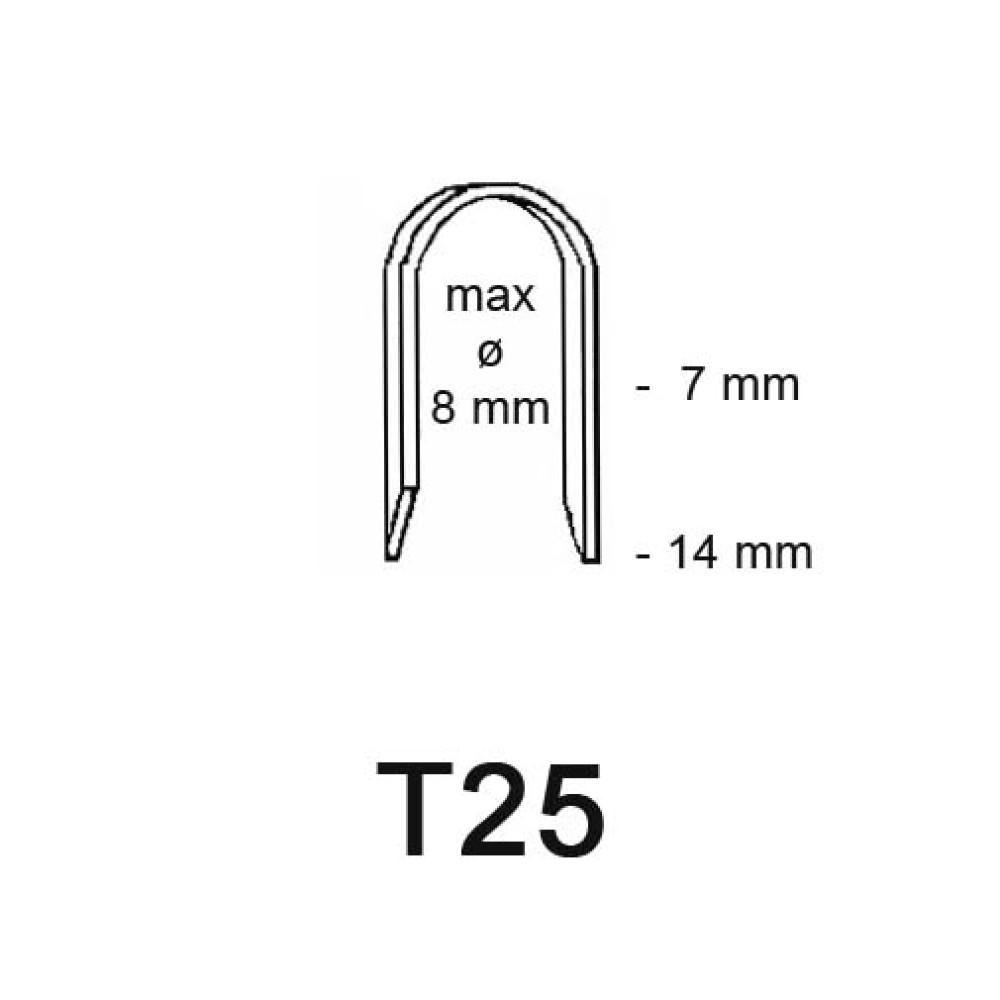 T25 Round Crown Staple, different lengths